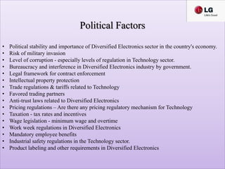 PESTAL Analysis of LG Electronics | PPTX