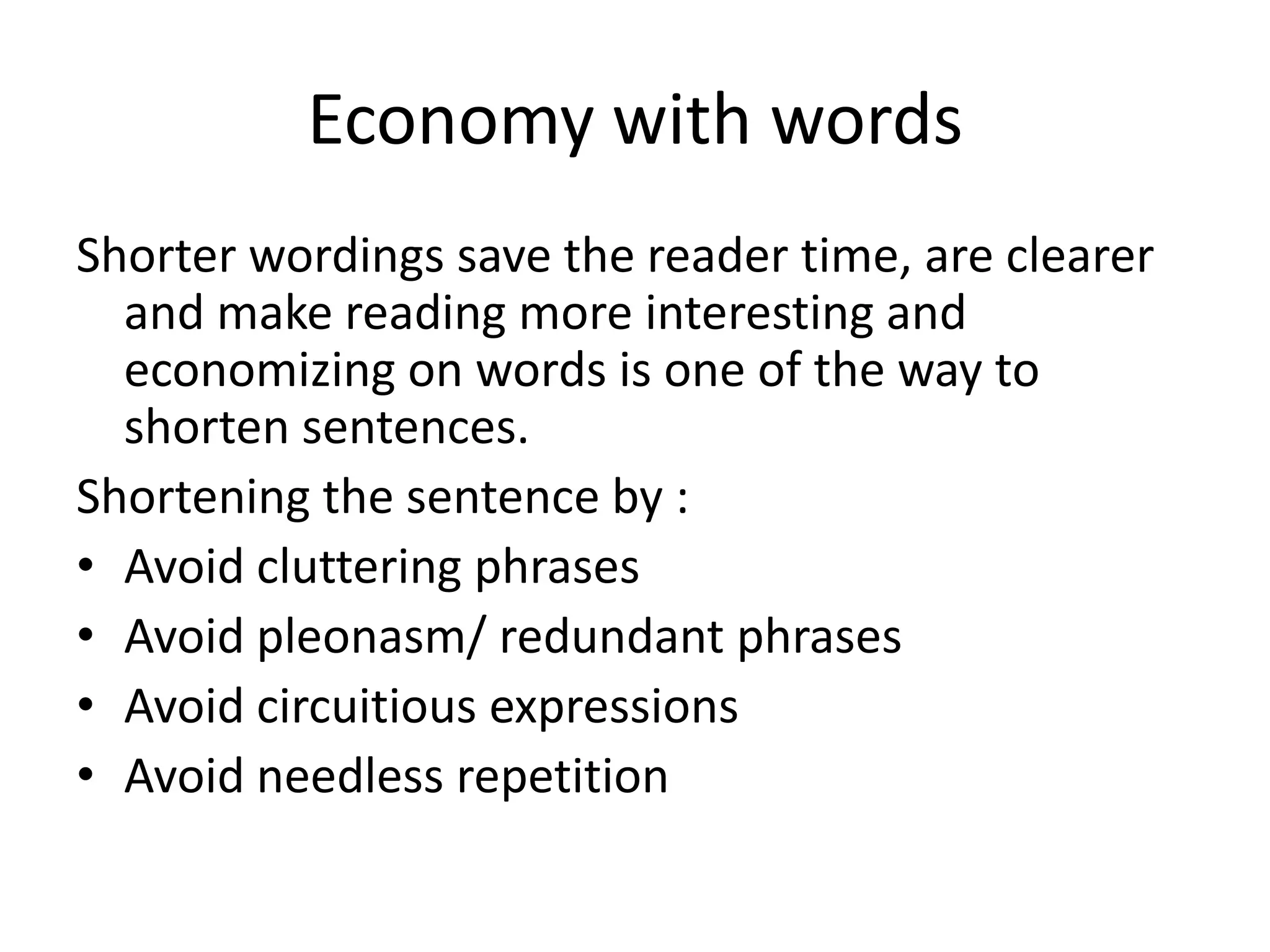 Economy with words | PPTX
