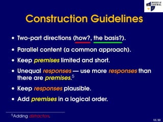 Types of Assessment: Matching Questions | PDF