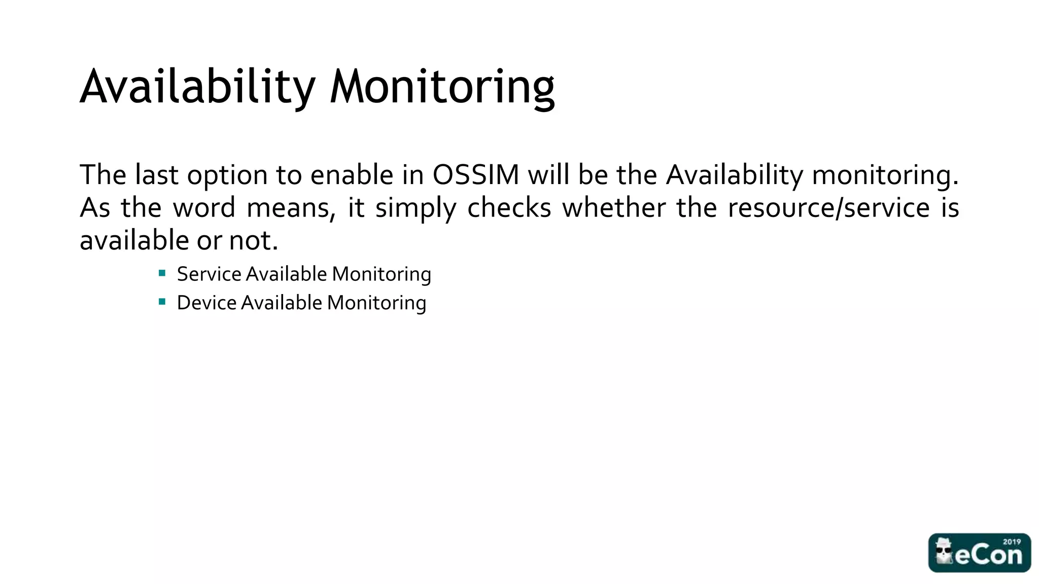 Continuous monitoring with OSSIM | PPTX
