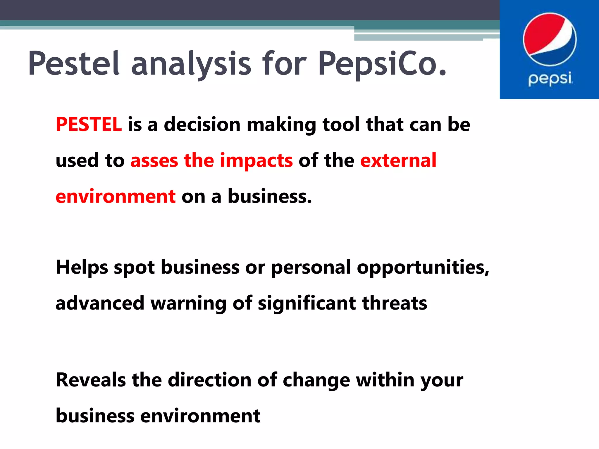 Business Economics - Analysis of PepsiCo | PPTX