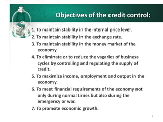 Credit Control Tools | PPTX | Interest Rates | Economy