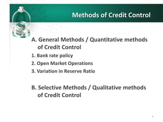 Credit Control Tools | PPTX | Interest Rates | Economy