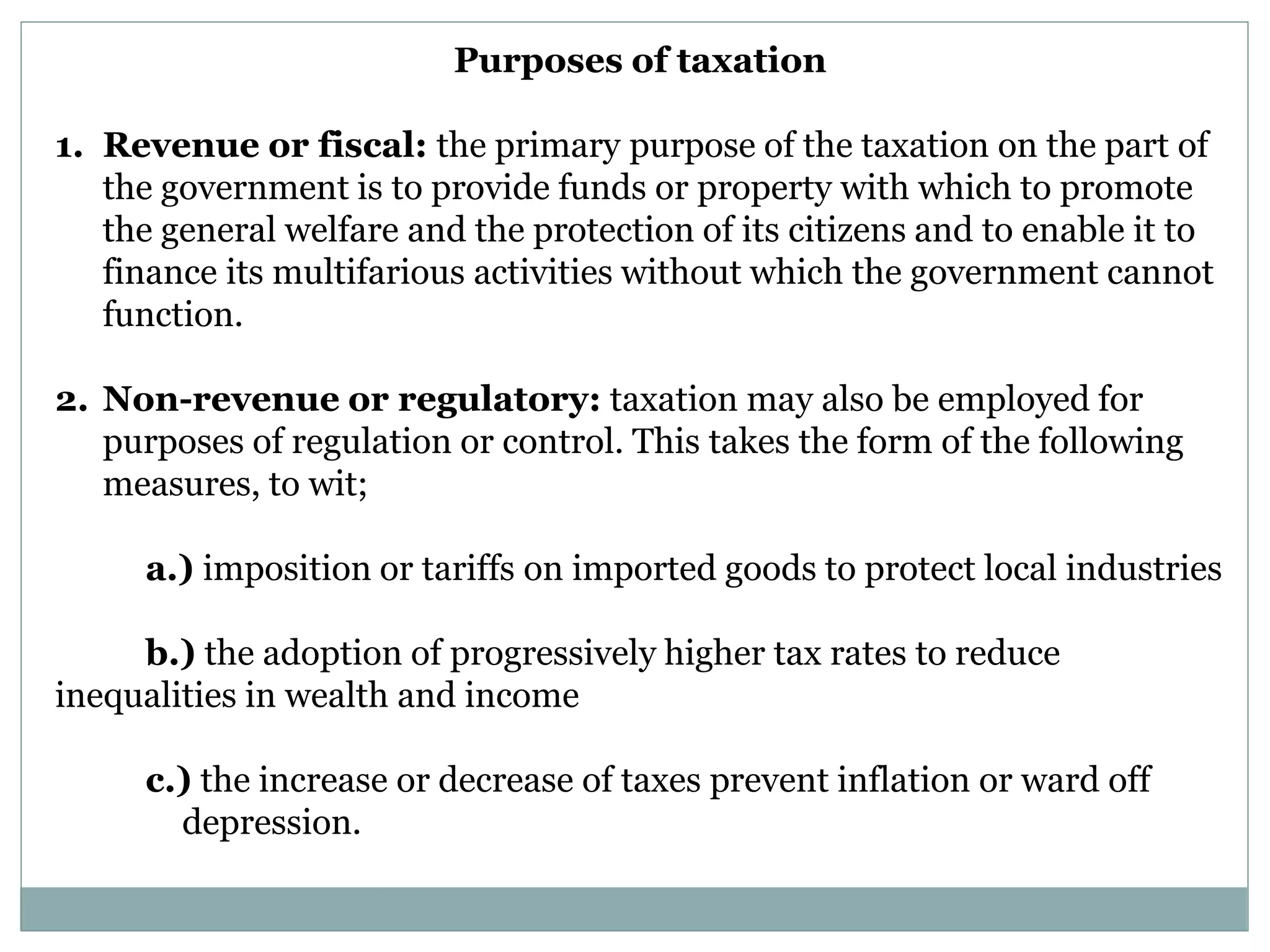 principles of taxation | PPTX