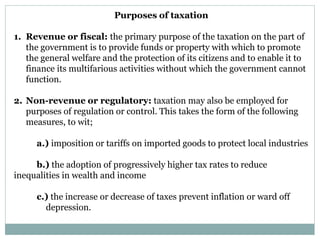 principles of taxation | PPTX