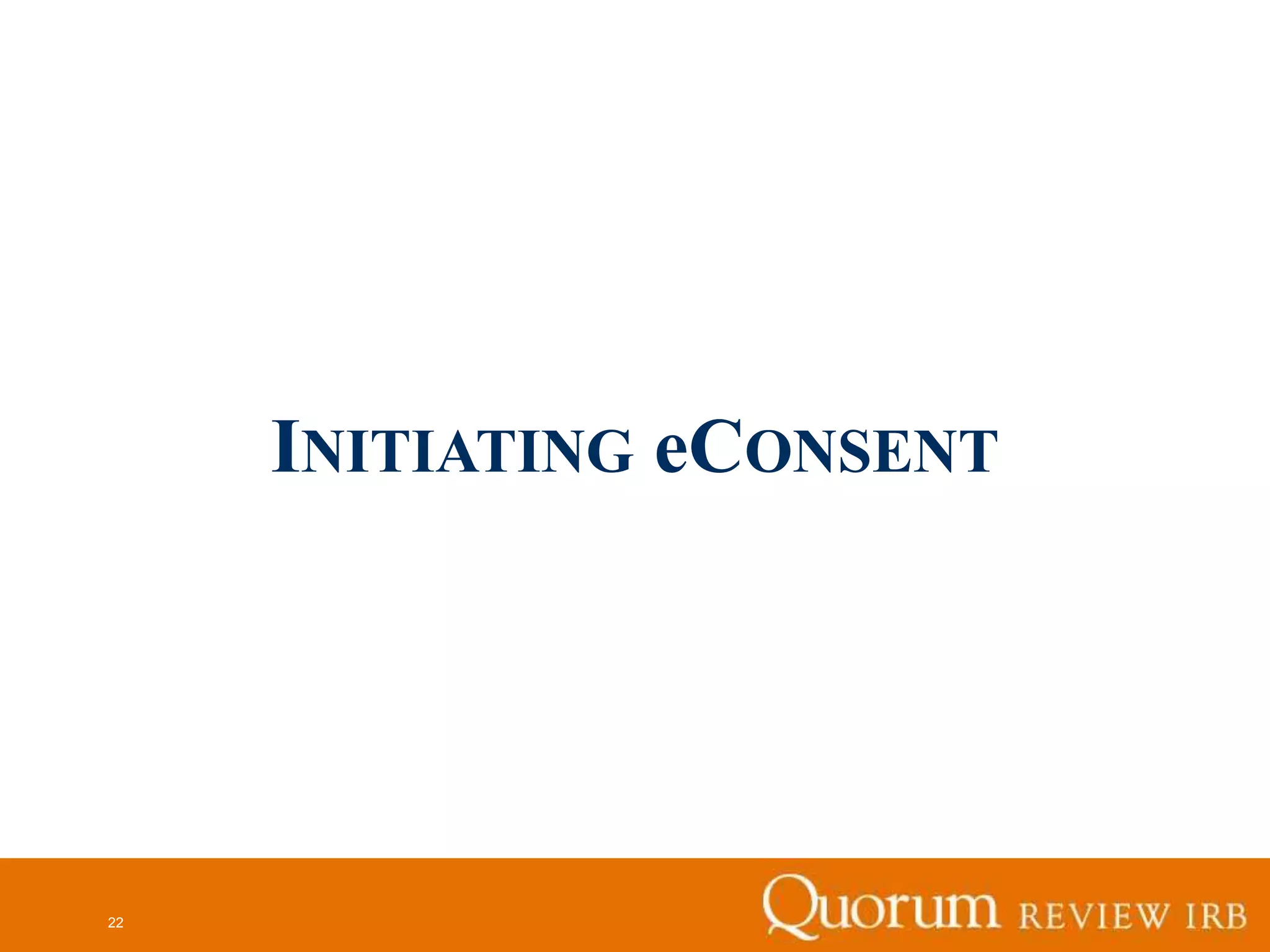 E consent for research: Considerations in Implementation and IRB Review ...