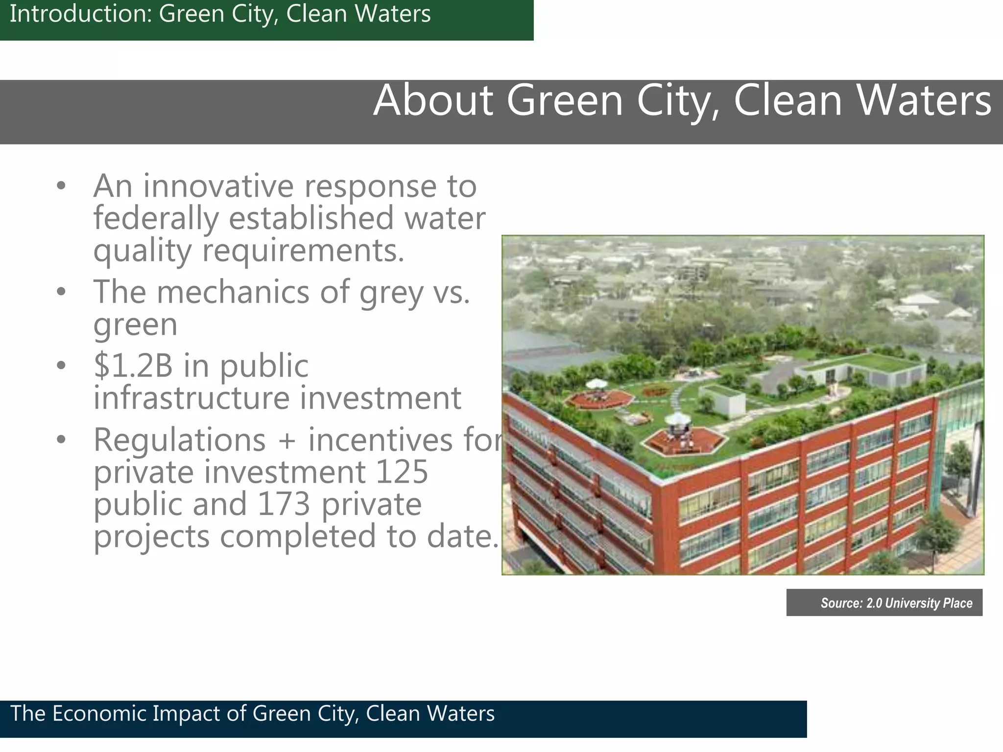 The Economic Benefits of Green City, Clean Waters | PPTX