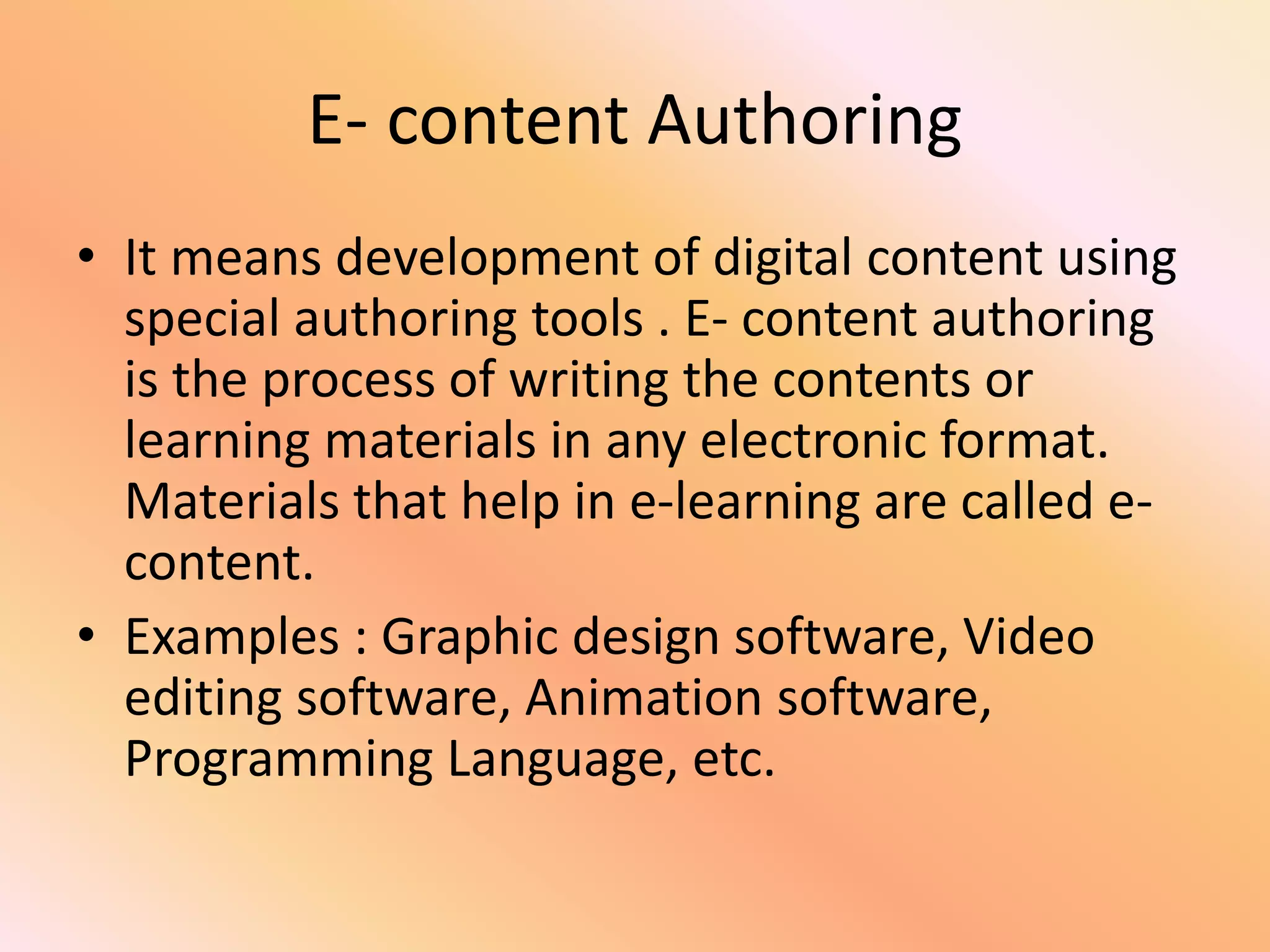 E content | PPTX | Technology & Computing