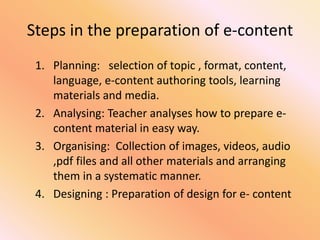 E content | PPTX | Technology & Computing