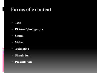 E content | PPT