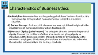 ETHICS of business management definition | PPTX