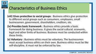 ETHICS of business management definition | PPTX