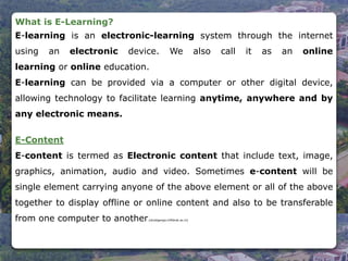 E content development and editing | PPTX
