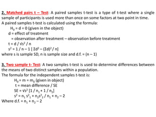 f and t test | PPTX