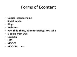 econtent for effective learning | PPTX | Educational Video Games ...