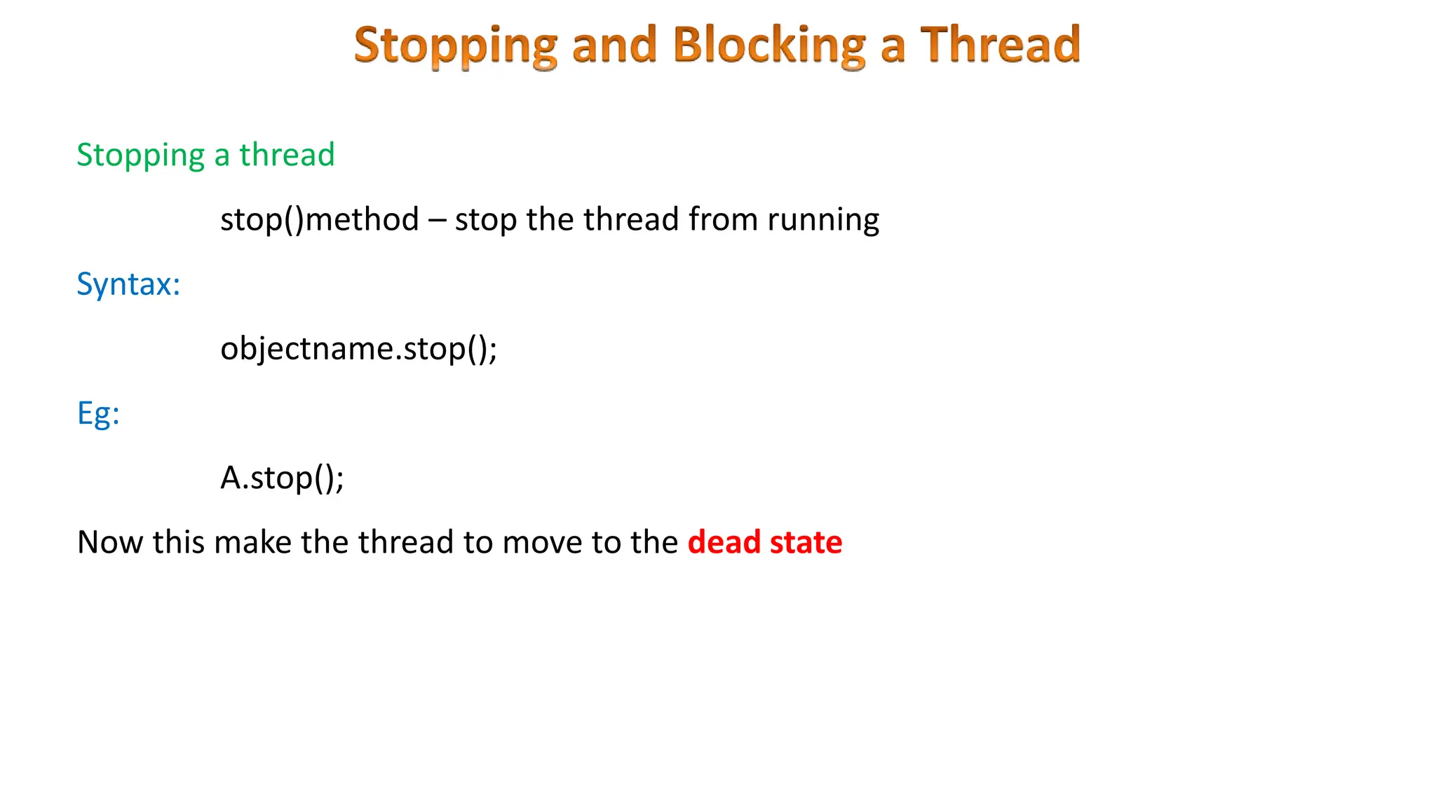 econtent thread in java.pptx | Programming Languages | Computing