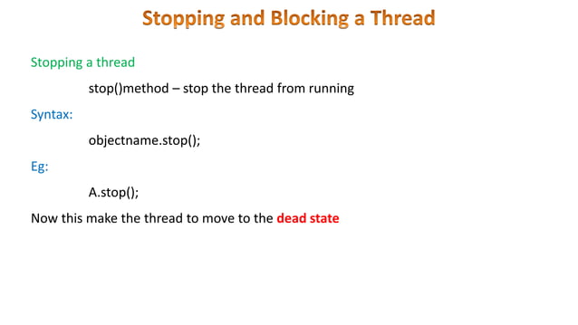 econtent thread in java.pptx | Programming Languages | Computing