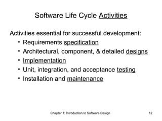 Software Design – Overview – Characteristics – Cohesion & Coupling ...