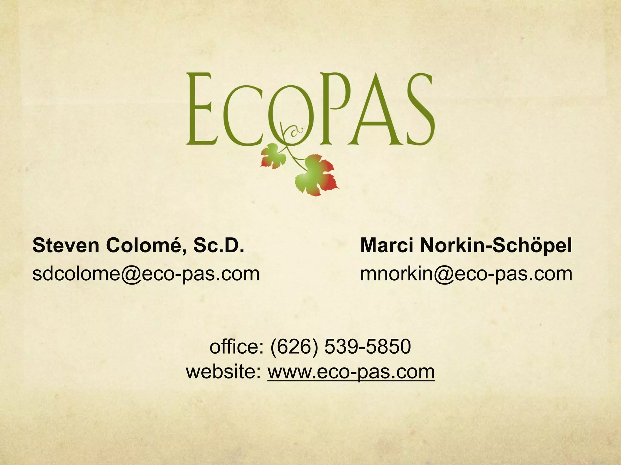 EcoPAS presentation | PPT