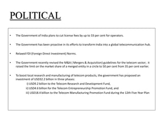 PESTLE ANALYSIS ON TELECOM | PPTX