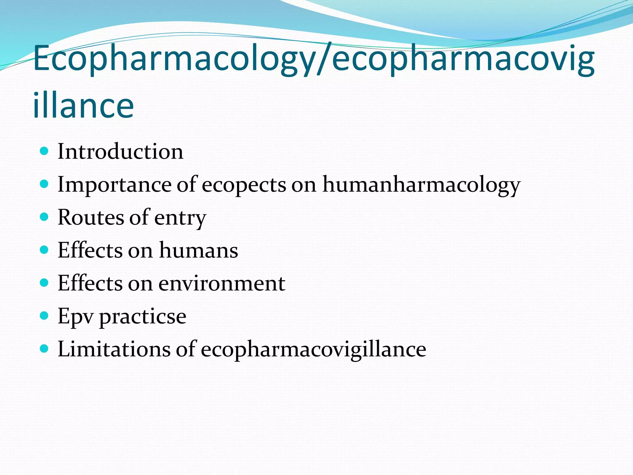 Ecopharmacology | PPTX