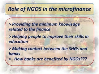 MICROFINANCE CHANNELS IN INDIA | PPTX