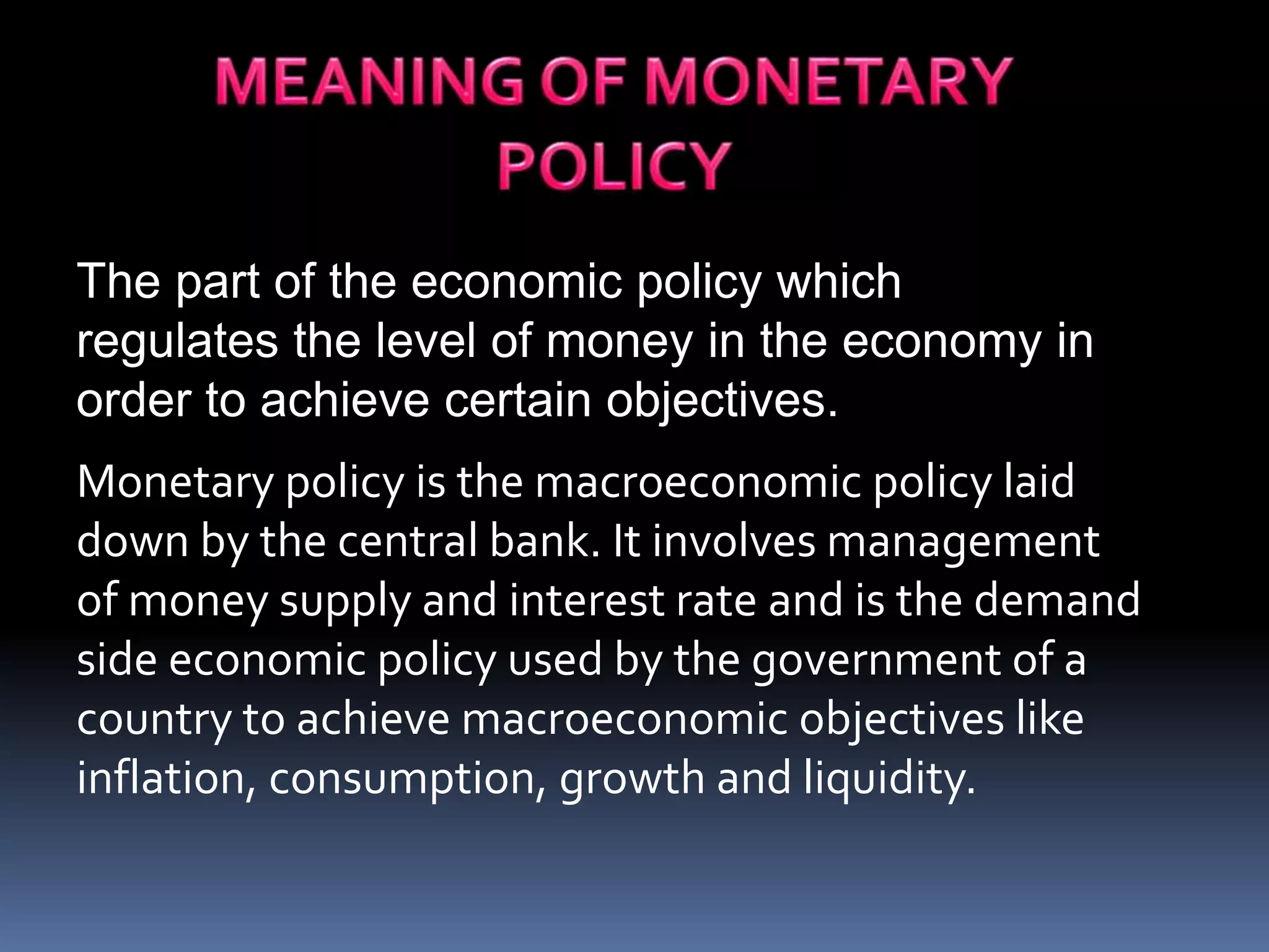 recent changes in monetary policy | PPTX | Consumer Banking | Personal ...