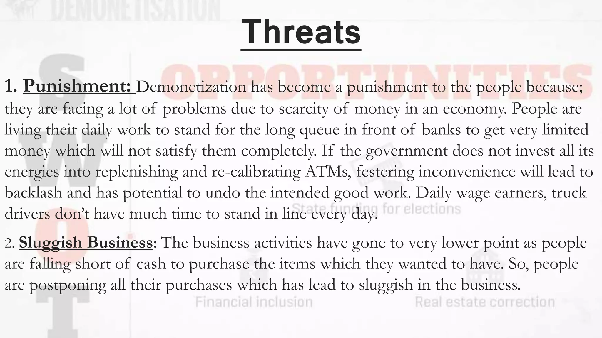 Demonetization and GST: Swot Analysis | PPTX