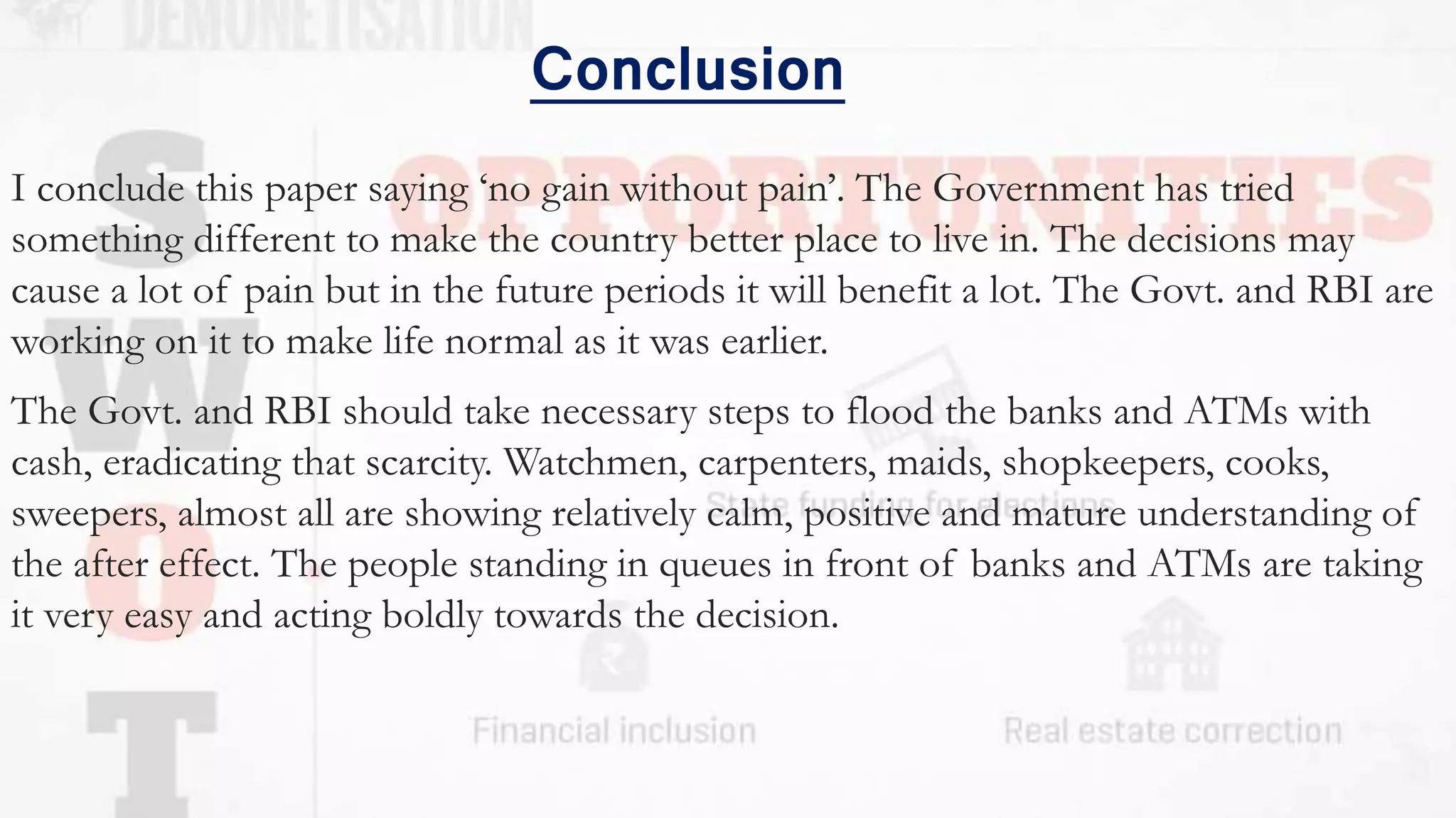 Demonetization and GST: Swot Analysis | PPTX
