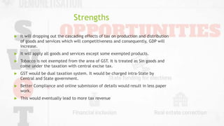 Demonetization and GST: Swot Analysis | PPTX