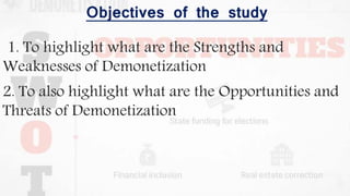 Demonetization and GST: Swot Analysis | PPTX
