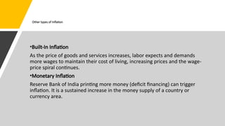 INFLATION and its types , monetary and fiscal policy | PPTX