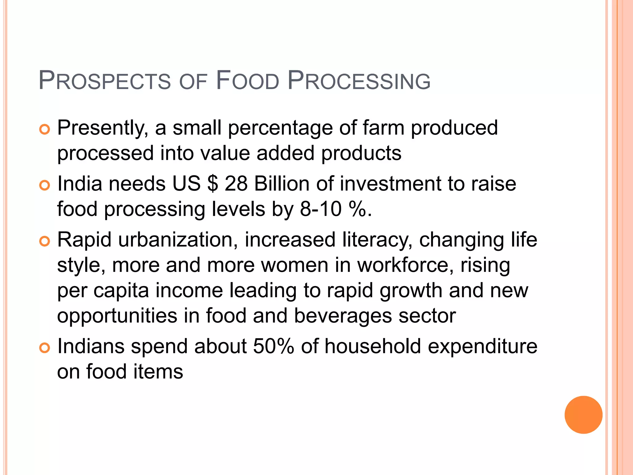 Food Processing Industry India | PPTX