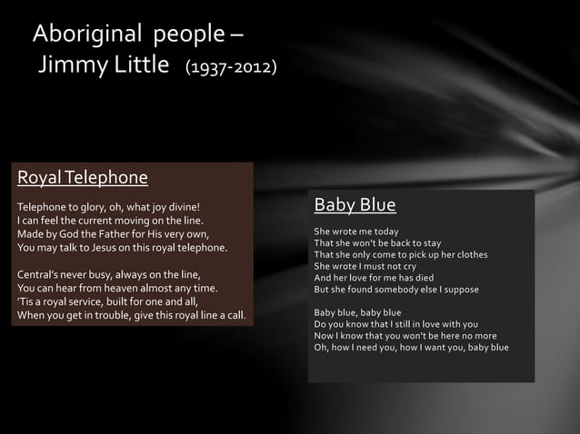 Aboriginal History - ACU Presentation | PPTX
