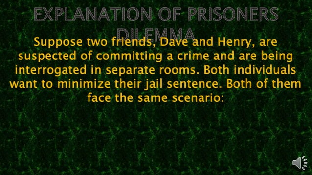 Game Theory : Prisoners Dilemma | PPTX