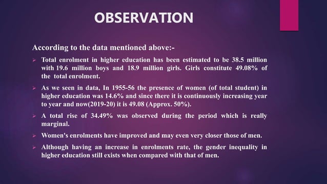 Gender inequality in higher education in India context | PPT