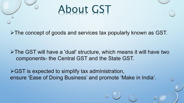 GST Presentation | PPT
