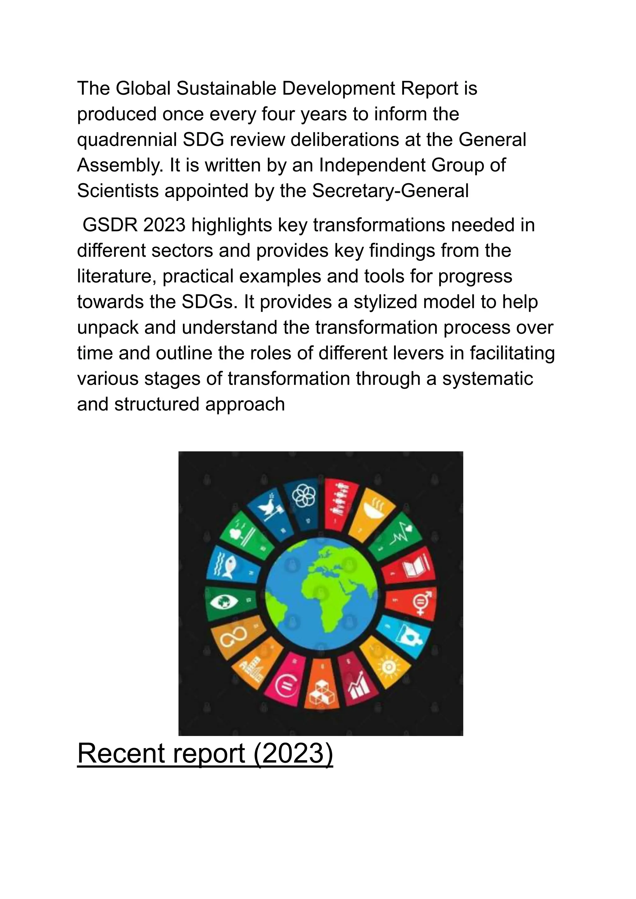 Sustainable development goals/SD goals economics | PDF