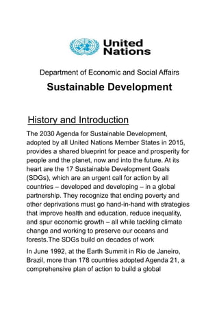 Sustainable development goals/SD goals economics | DOCX