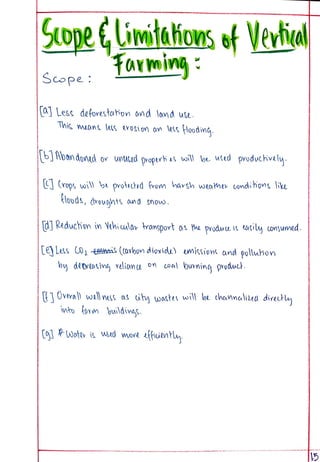 Eco Project class 12 on Vertical Farming. | PDF