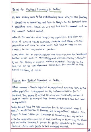 Eco Project class 12 on Vertical Farming. | PDF