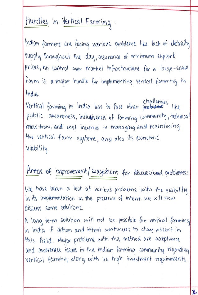 Eco Project class 12 on Vertical Farming. | PDF