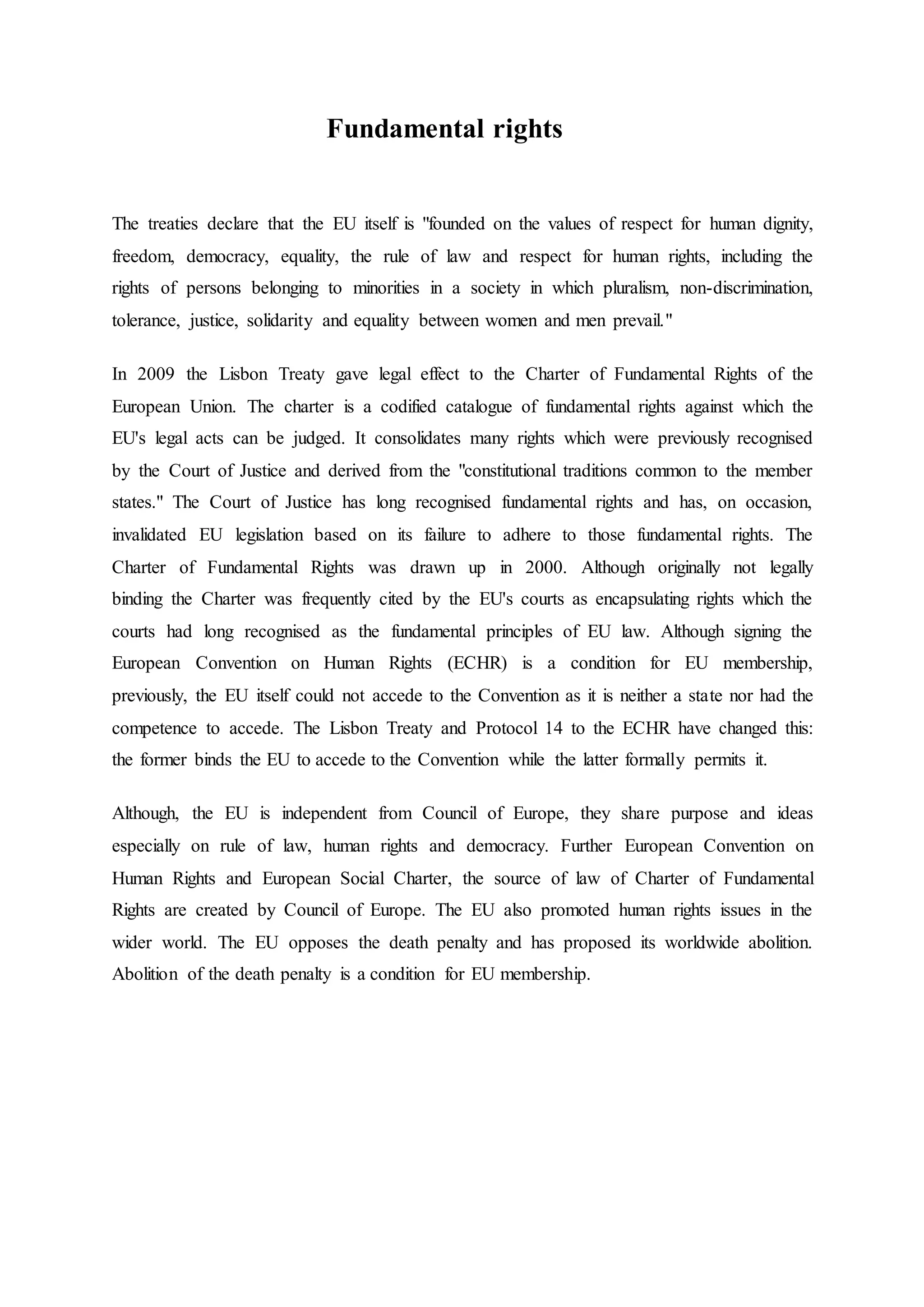 Project Report on European Union | DOCX