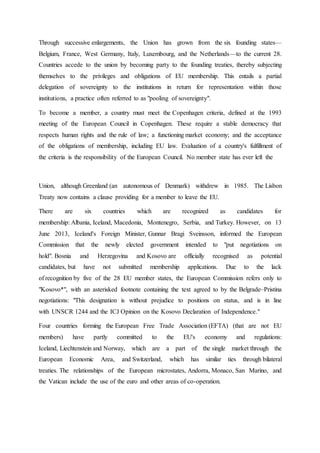 Project Report on European Union | DOCX