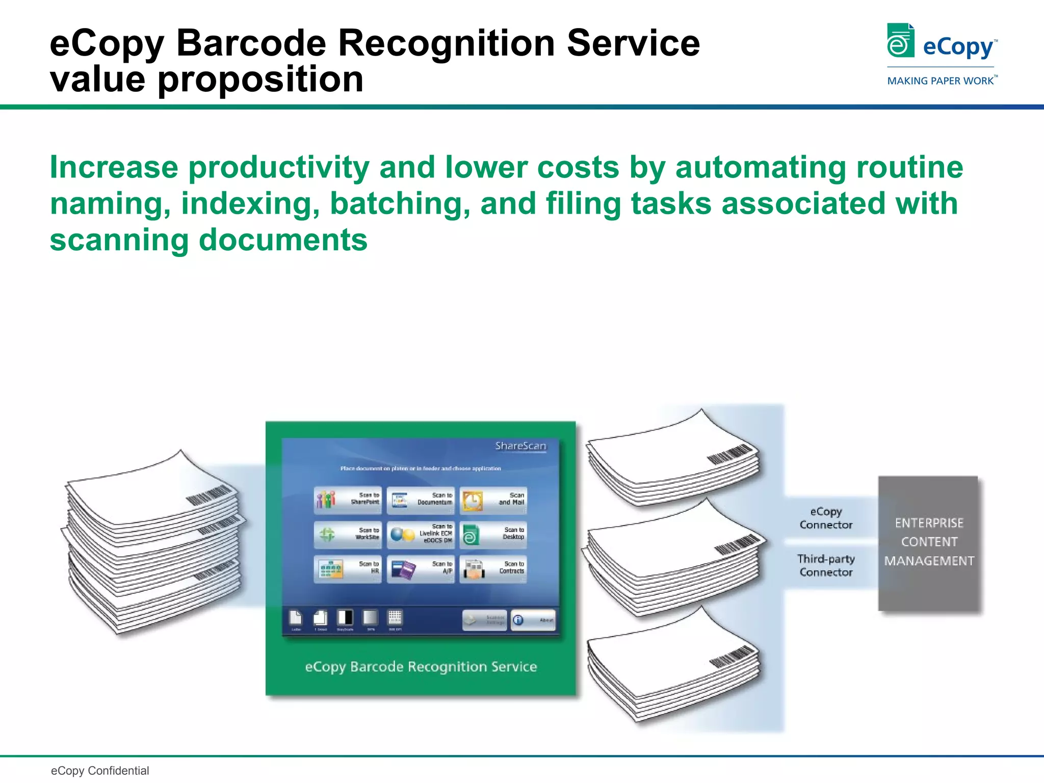Oce e-Copy Barcode Recognition Services | PPT