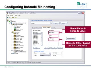 Oce e-Copy Barcode Recognition Services | PPT