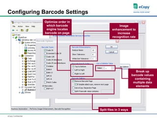 Oce e-Copy Barcode Recognition Services | PPT