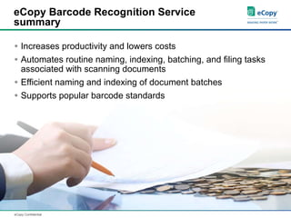 Oce e-Copy Barcode Recognition Services | PPT
