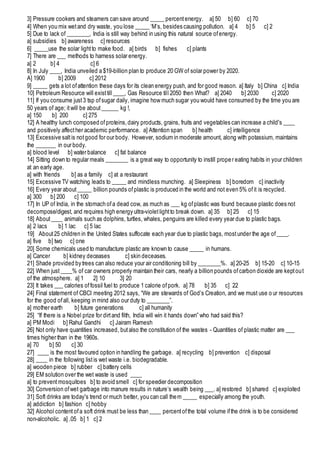 Eco quiz contest 1 | DOCX