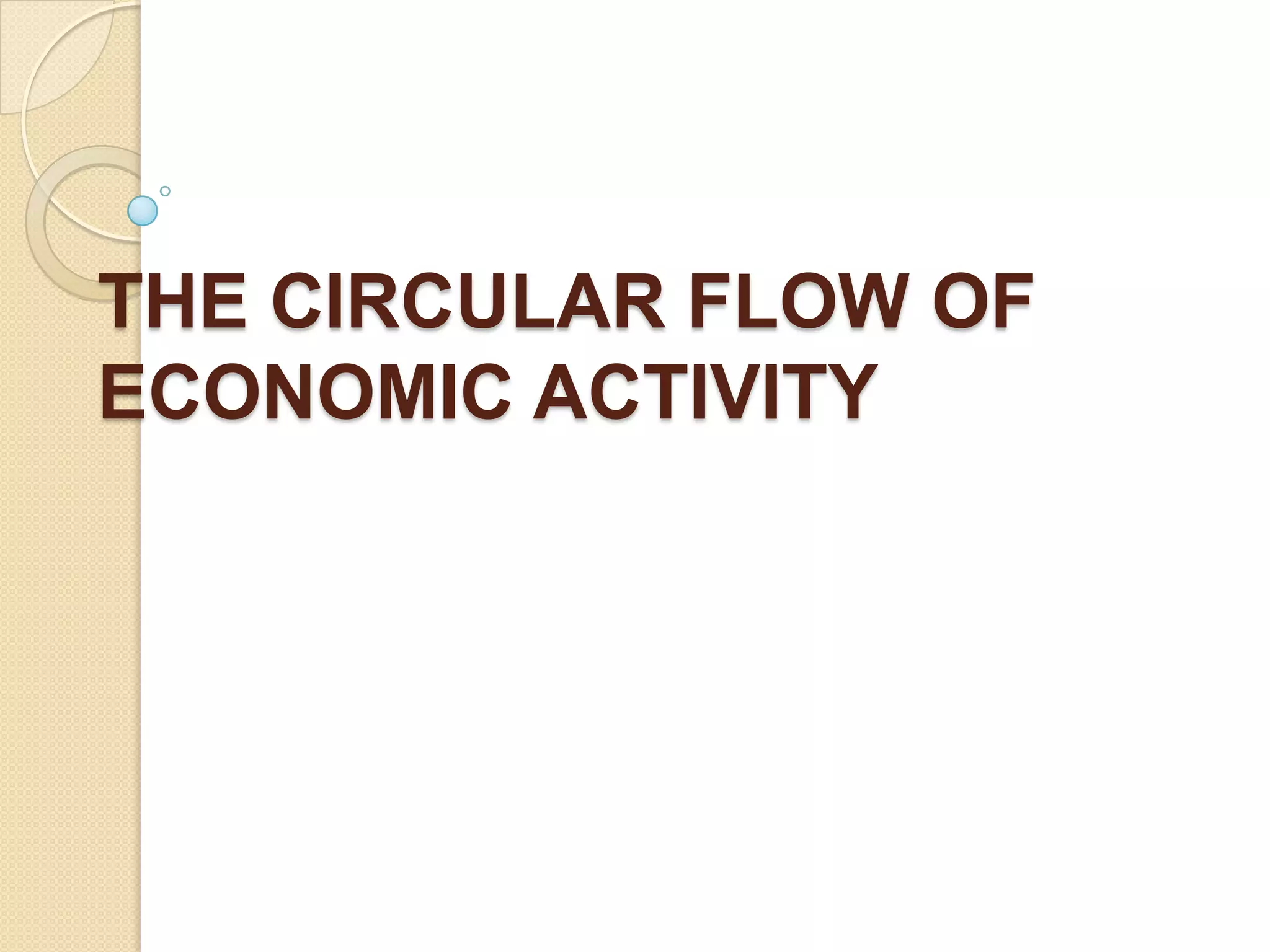 The circular flow of economic activity | PPT | Currencies | Economy